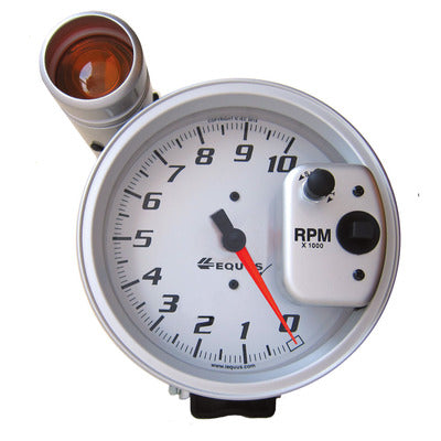 Equus 5" Pedestal Tachometer E6081S, 0-10,000 RPM, Silver – 90racing