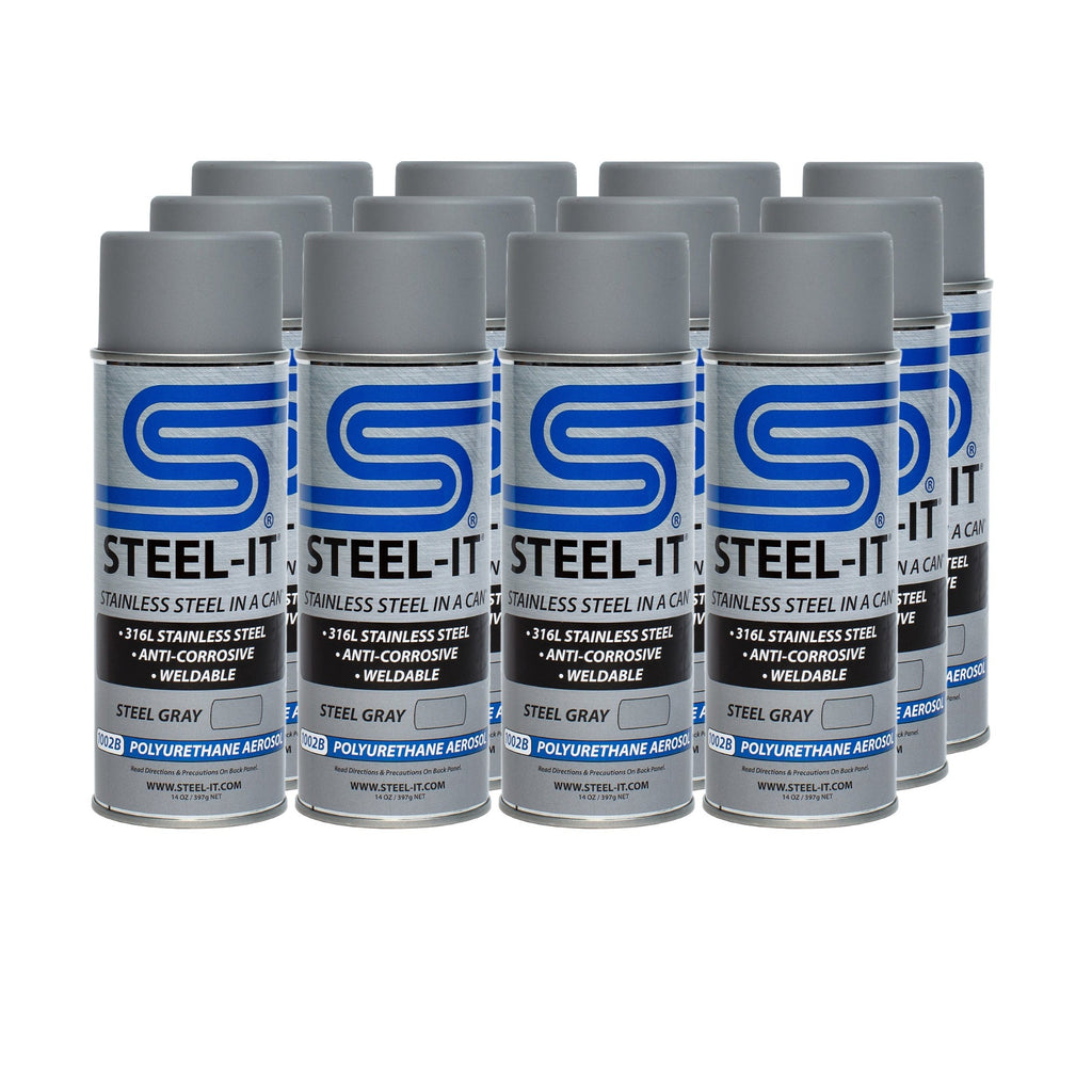 Steel-It Steel Gray Polyurethane 14oz Can (Case) – 90racing